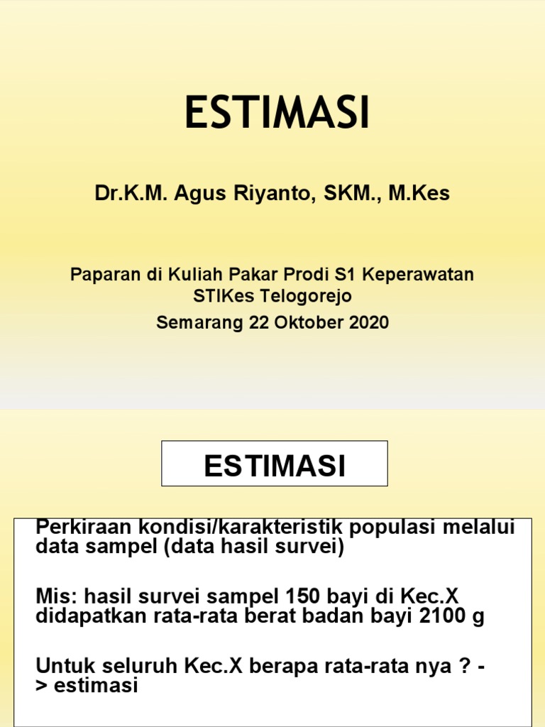 ESTIMASI | PDF