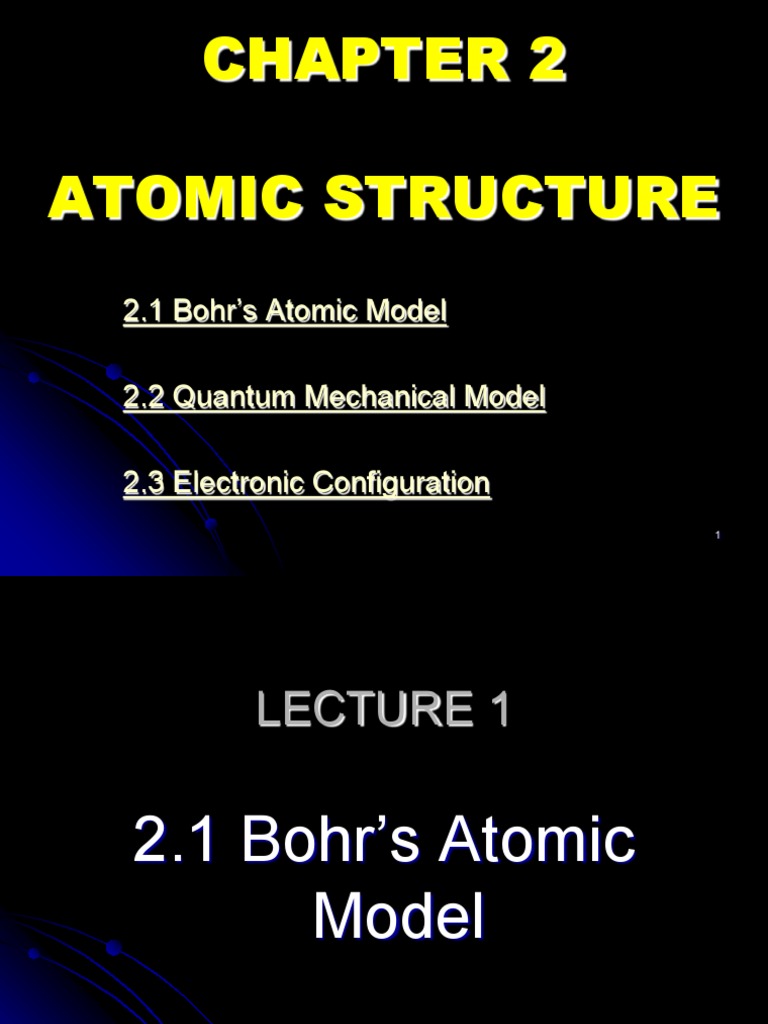 Chapter 2 Atomic Structure Pdf Electron Configuration Emission Spectrum