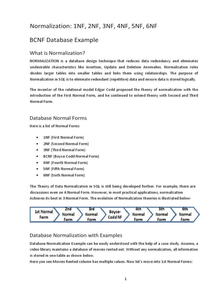 Database Normalization | PDF | Databases | Data Management