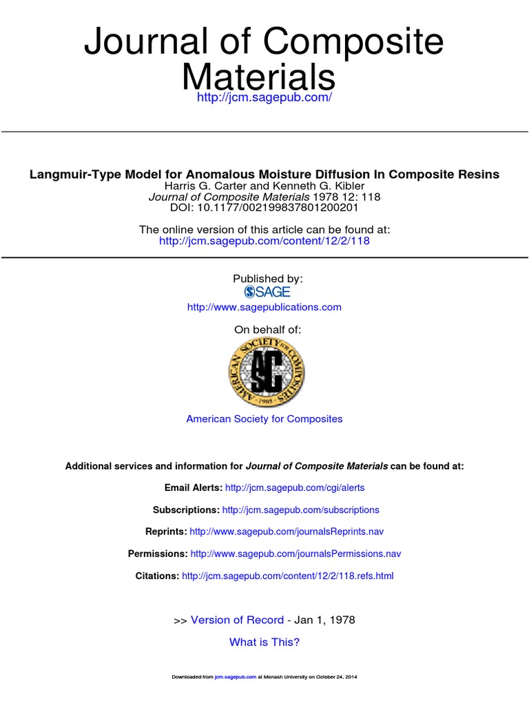 Langmuir | PDF | Diffusion | Adsorption