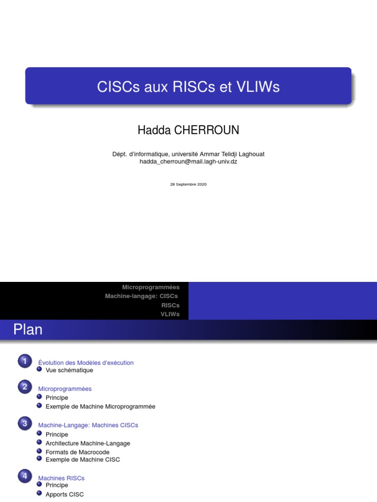 Évolution des architectures CISC et RISC | PDF | Parallélisme ...