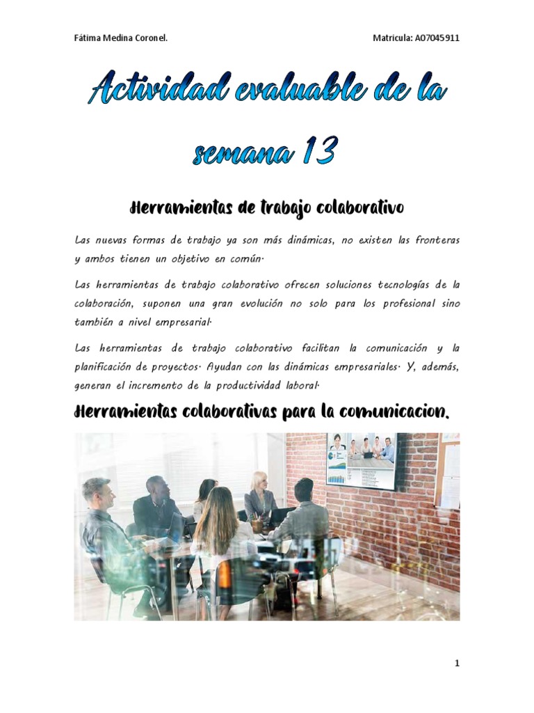 Acti Evaluable Semana 13 Tecnologias de La Información | PDF | Videotelefonía | Informática