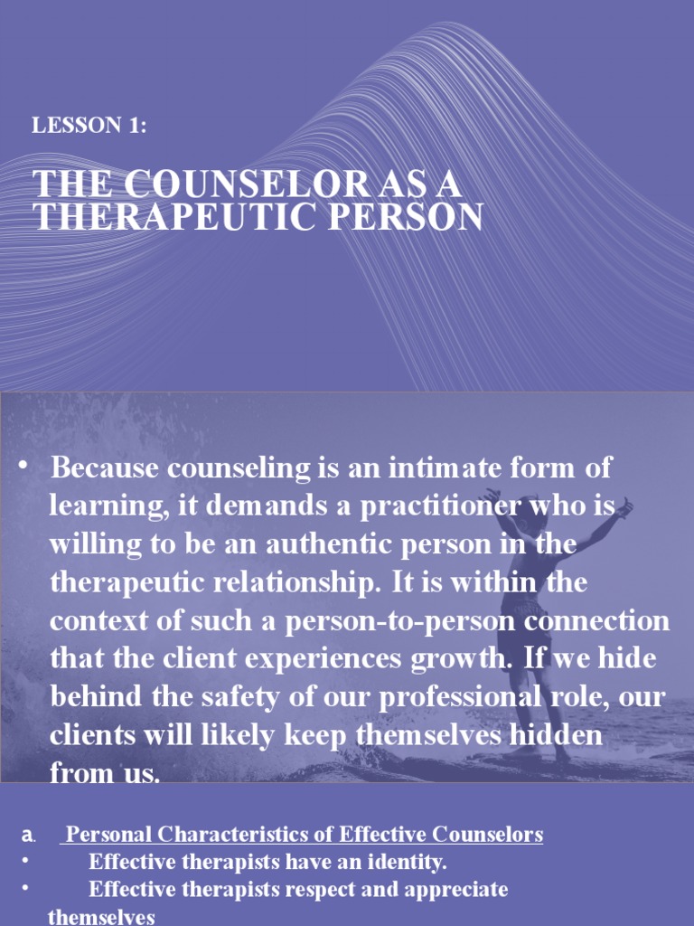 Becoming an Effective Counselor: The Importance of Personal Development ...