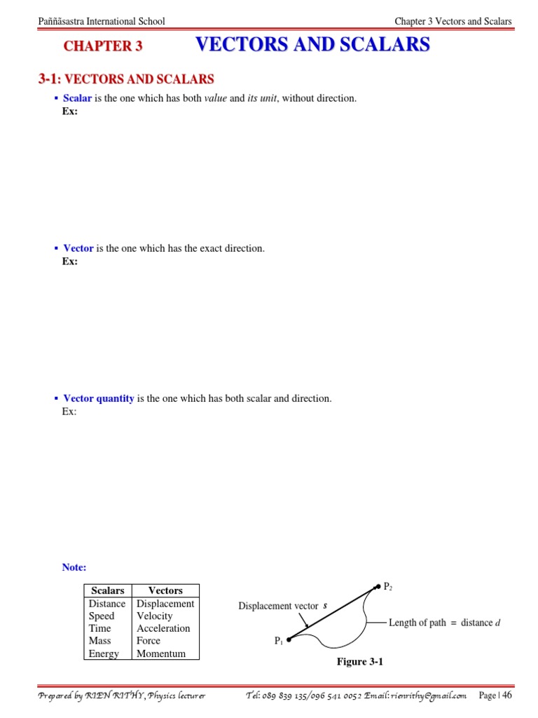 Chapter 3 Pdf Euclidean Vector Velocity