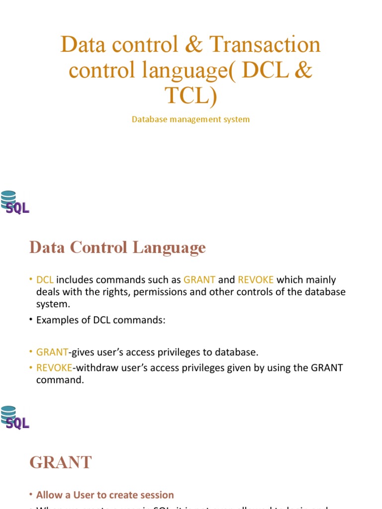 4 DCL TCL | PDF | Computers