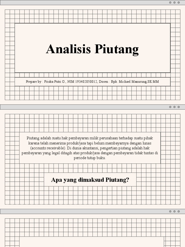 Panduan Lengkap Analisis Piutang Usaha | PDF