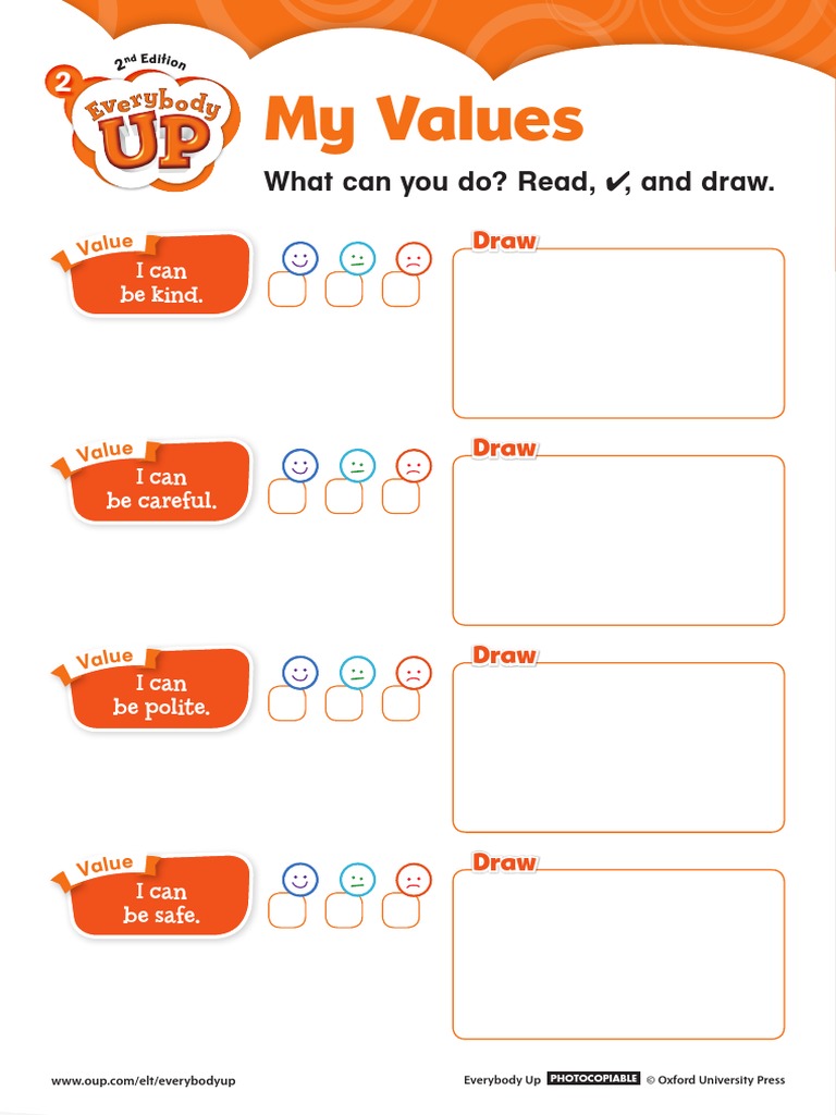 Eu2e l2 My-Values-Chart | PDF | Home & Garden | Self-Improvement
