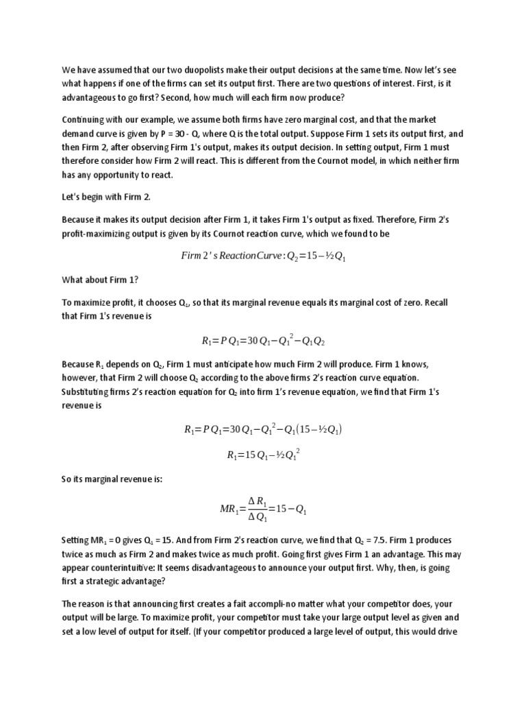 First Mover Advantage Pindick | PDF | Economies | Microeconomics
