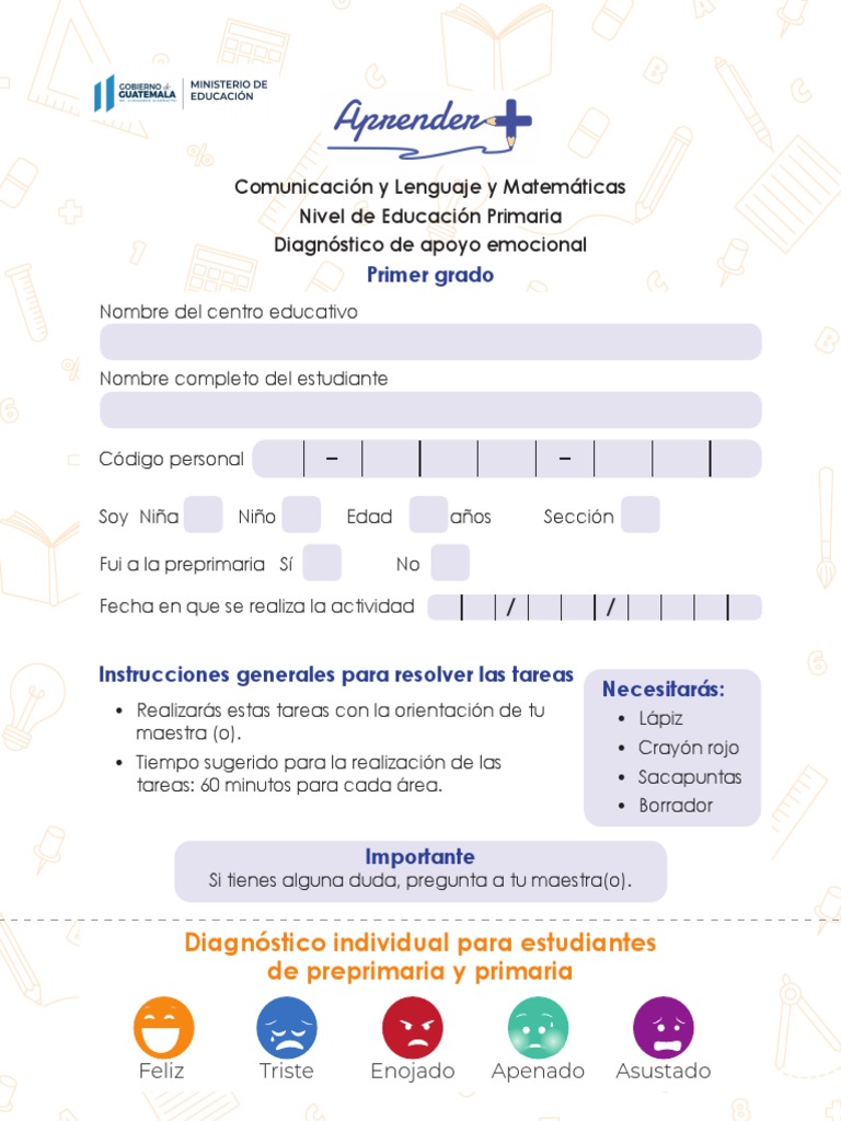 Evaluacion Diagnostica 1p Descargar Gratis Pdf Educación Primaria