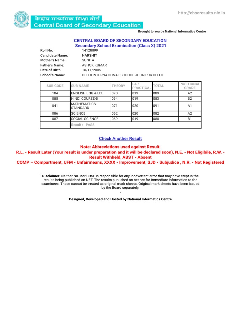 Class X Result 2021 | PDF | Secondary Education | Youth