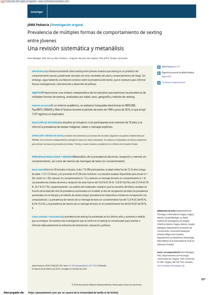 Jamapediatrics Madigan 2018 Oi 170107.en - Es | PDF