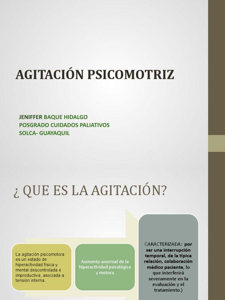 Agitacion Psicomotriz | PDF | Trastorno mental | Psicosis
