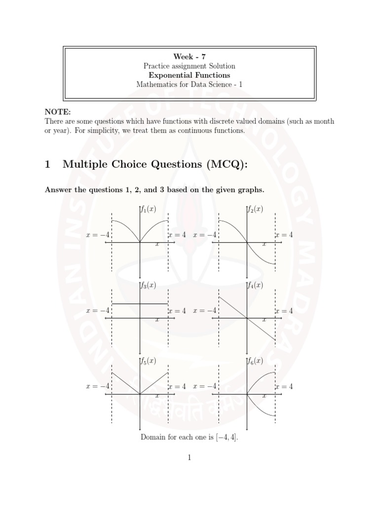 Practice Solutions | PDF | Function (Mathematics) | Square Root