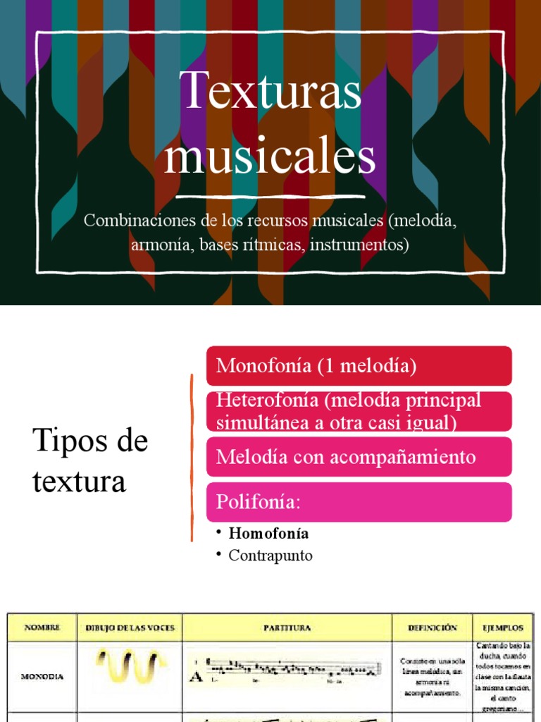 Texturas Musicales | PDF | Arte