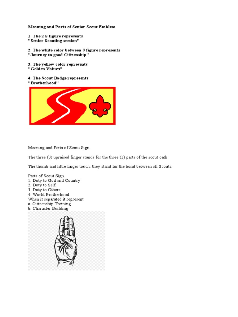 Meaning and Parts of Senior Scout Emblem | PDF | Scouting | Knot