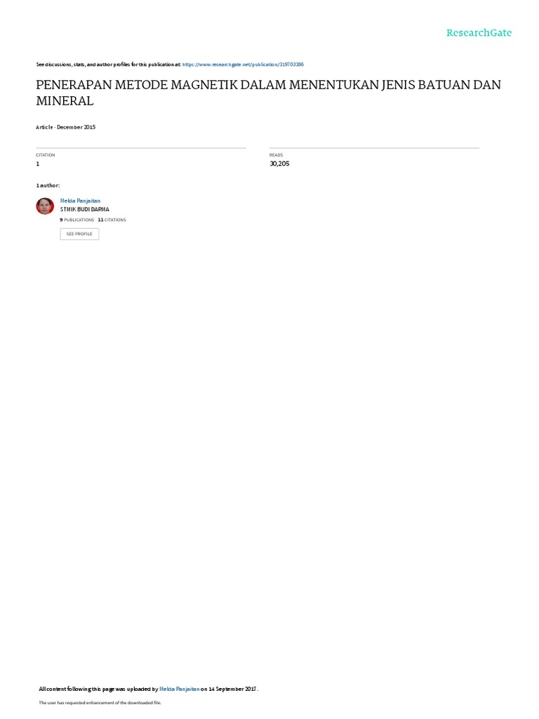 MENENTUKAN JENIS BATUAN DAN MINERAL MELALUI METODE MAGNETIK | PDF