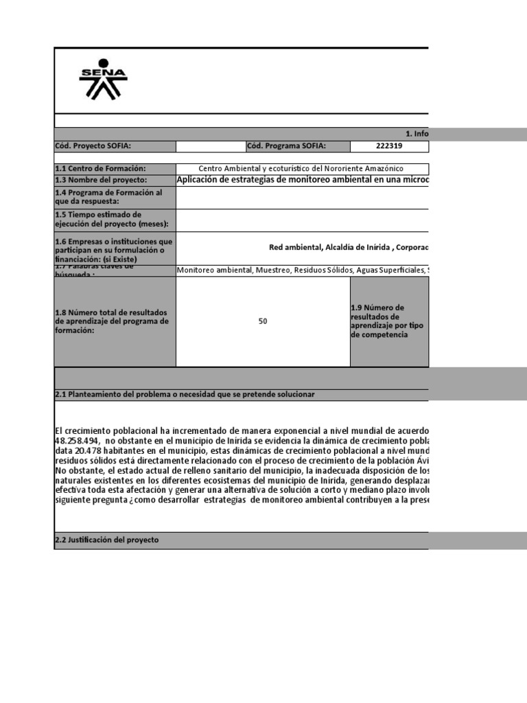 Proyecto - Formativo Tec. MONITOREO AMBIENTAL | PDF | Residuos | Entorno natural