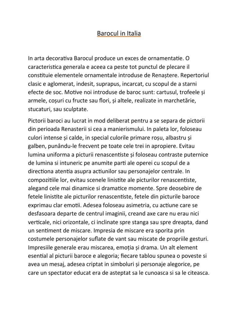 Barocul in Italia | PDF