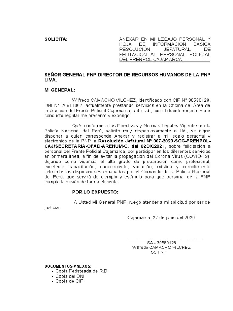 Solicitud para Anexar Resoluciones | PDF | Ciencias sociales