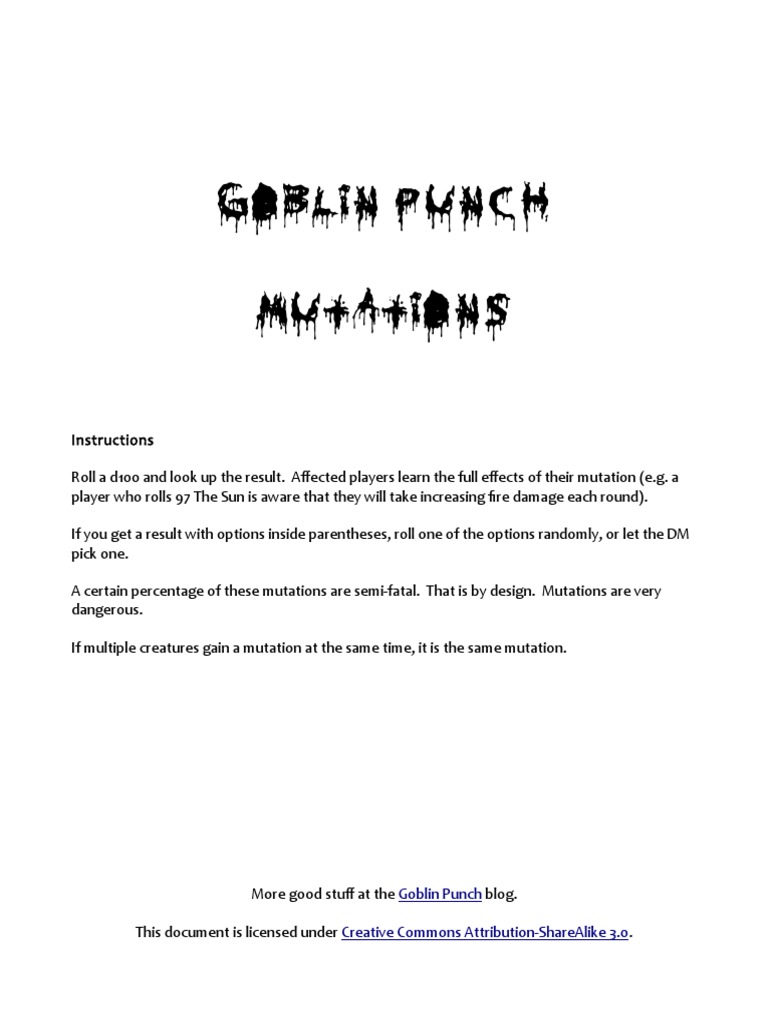 Glog Mutations | PDF | Spider | Snake