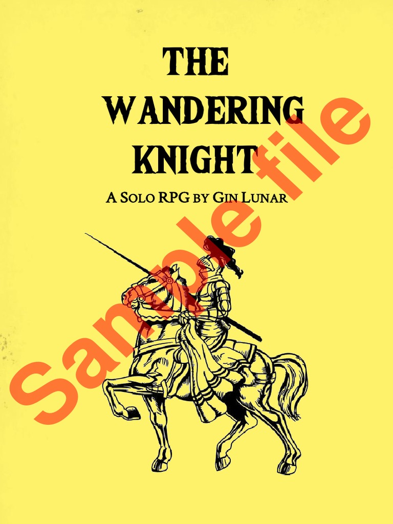 Wandering Knight Solo | PDF | Role Playing Games | Hero
