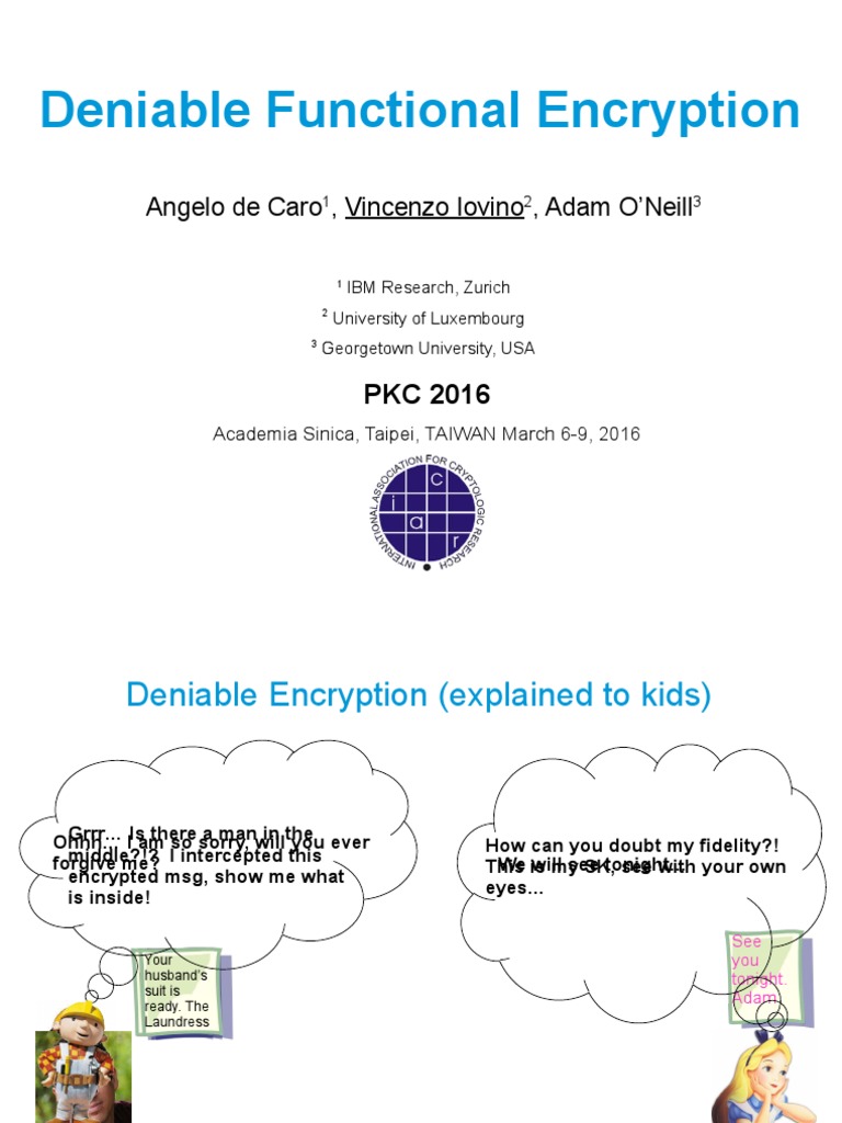 5 3 Deniable Functional Encryption Pdf Encryption Security Engineering