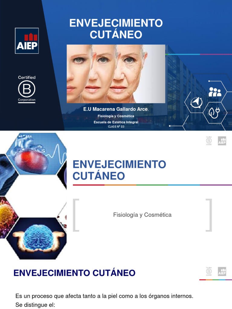 Clase N°3 Envejecimiento | PDF | Piel | Envejecimiento