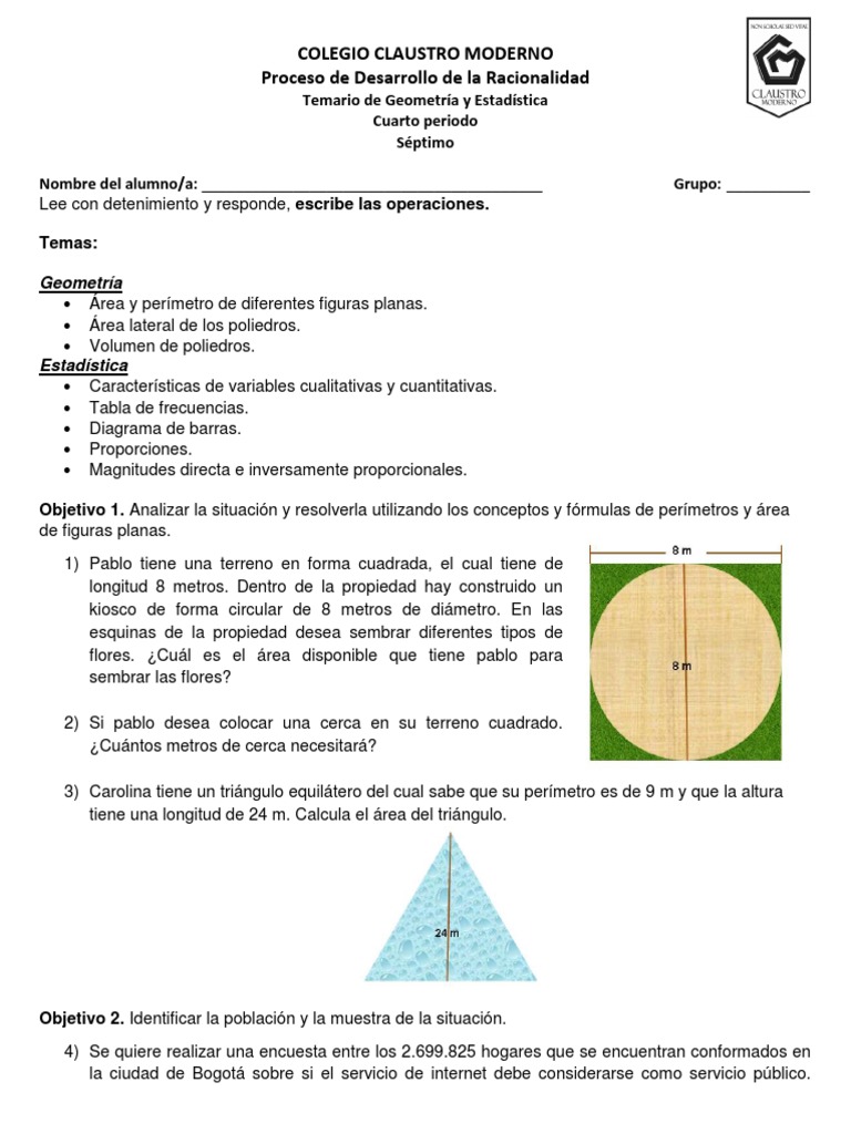 Temario Séptimo | PDF | Matemáticas