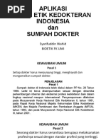 Kode Etik Kedokteran Indonesia - MKEK IDI | PDF