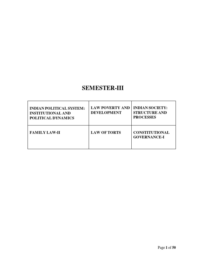 Sem 3 Syllabus | PDF | Tort | Poverty Reduction Sem 3 Syllabus | PDF | Tort | Poverty Reduction