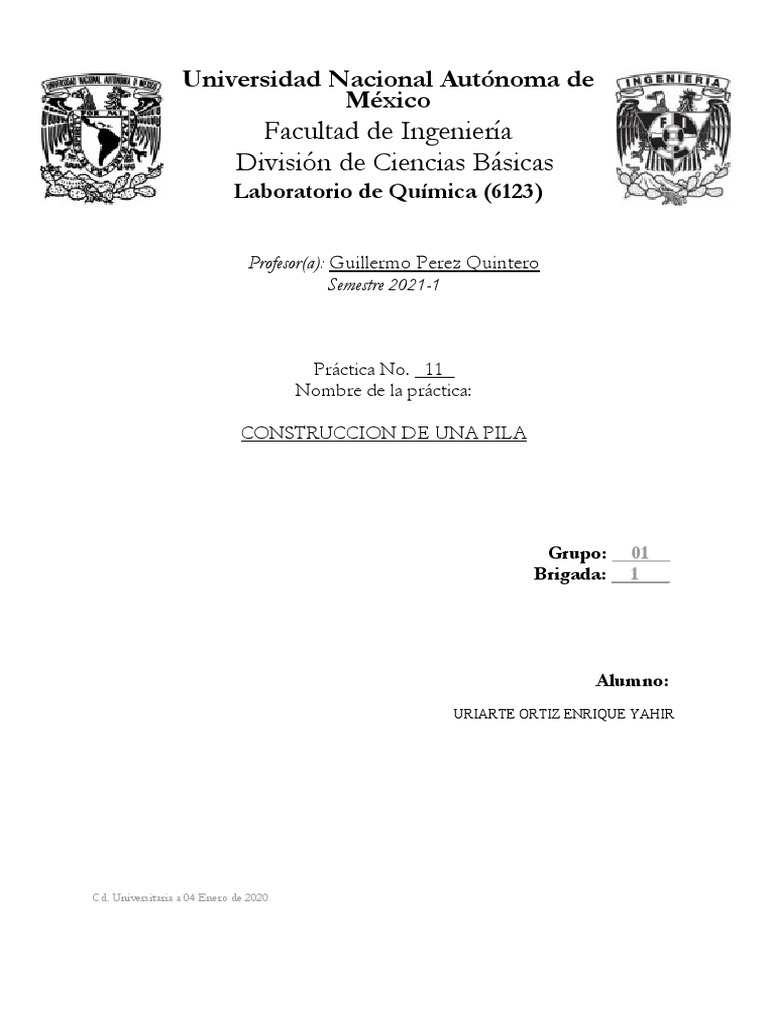 Construcción y Medición de Pilas Eléctricas | PDF | Ánodo | Cátodo