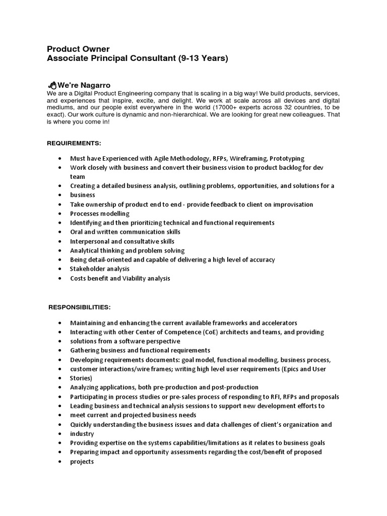 Po JD Apc | PDF | Scrum (Software Development) | Software Prototyping