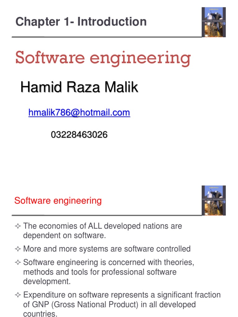 Ch1. - Introduction To Software Engineering | PDF | Software | World Wide Web