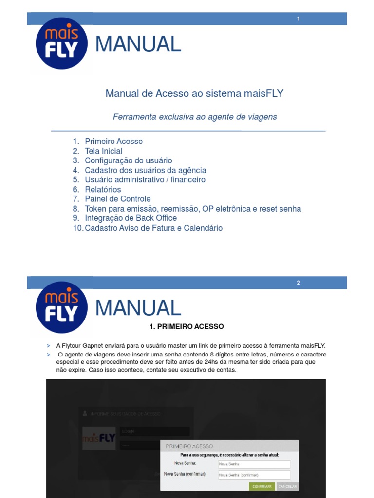 Manual do sistema maisFLY | PDF | Programas | Informática