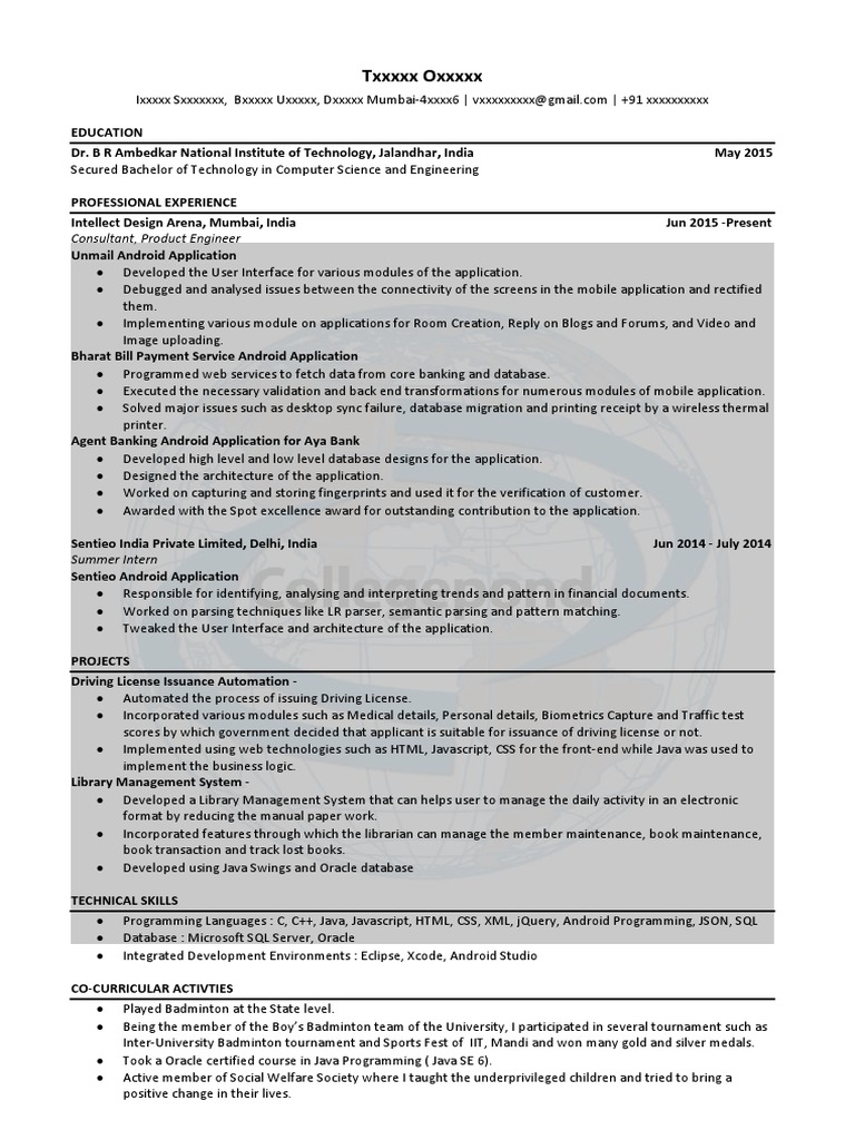 Tech Professional's Career Journey | PDF | Java (Programming Language) | Databases