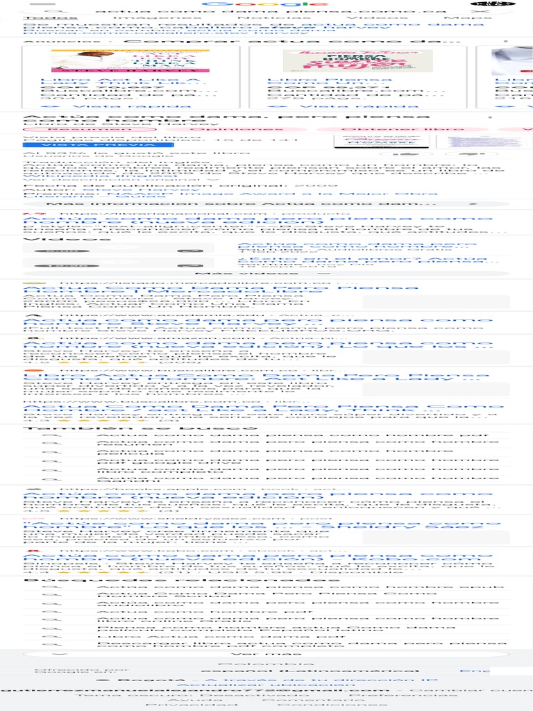 "Actúa como dama, piensa como hombre" | PDF