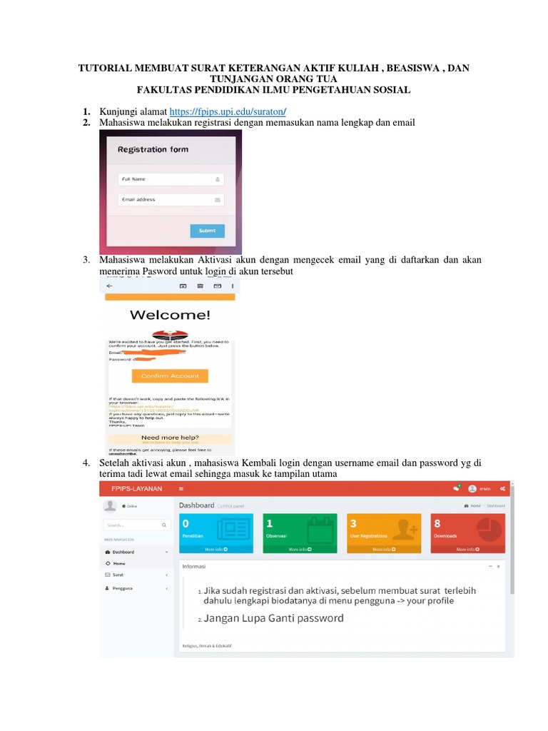 Turorial Membuat Surat Keterangan | PDF