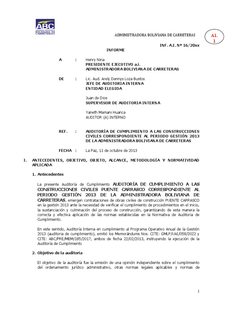 Modelo Informe de Auditoria | PDF | Auditoría | Procesos de negocio