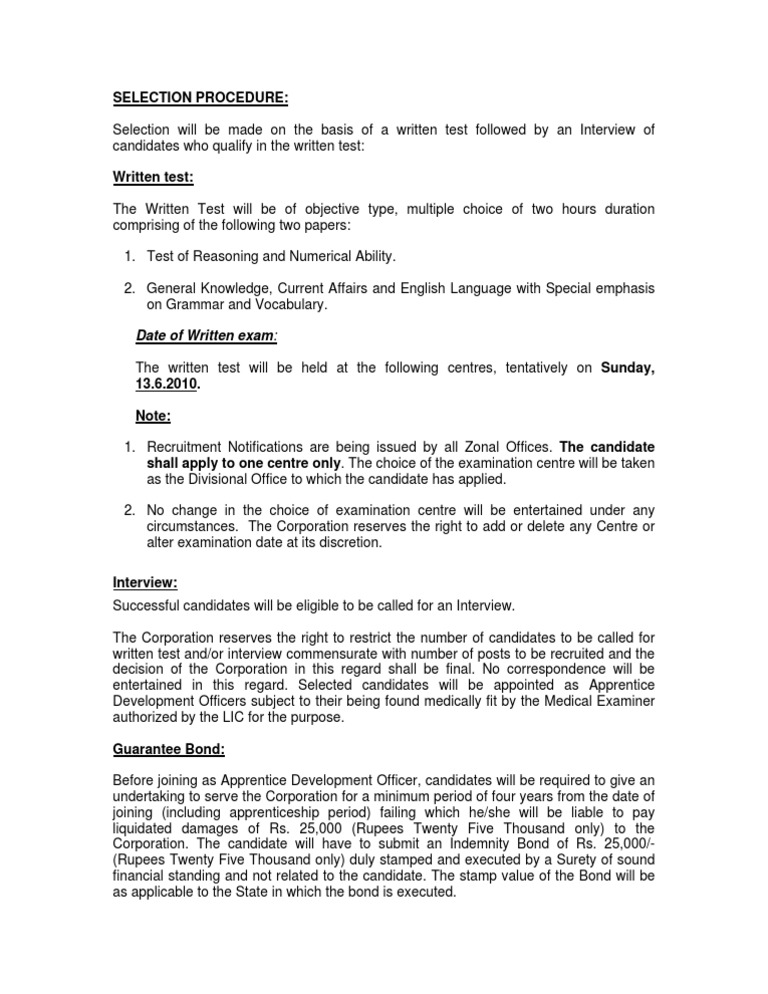 Interview Selection Procedure | PDF