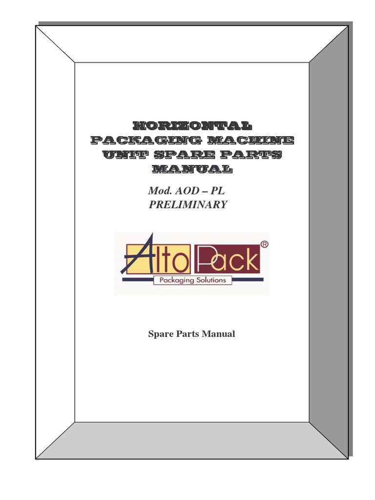 AOD-PL Packaging Machine Parts Manual | PDF | Bearing (Mechanical ...