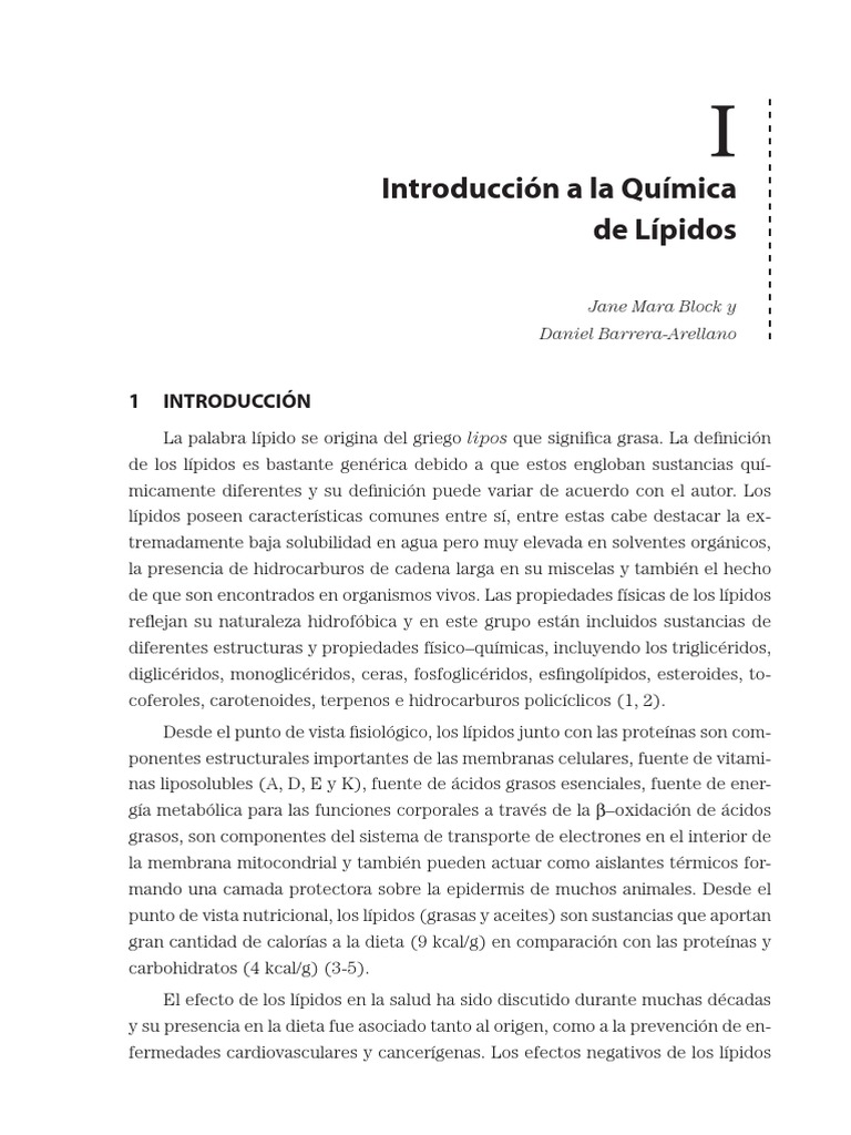 Introducción A La Química de Los Lípidos | PDF | Lípido | Ácido graso