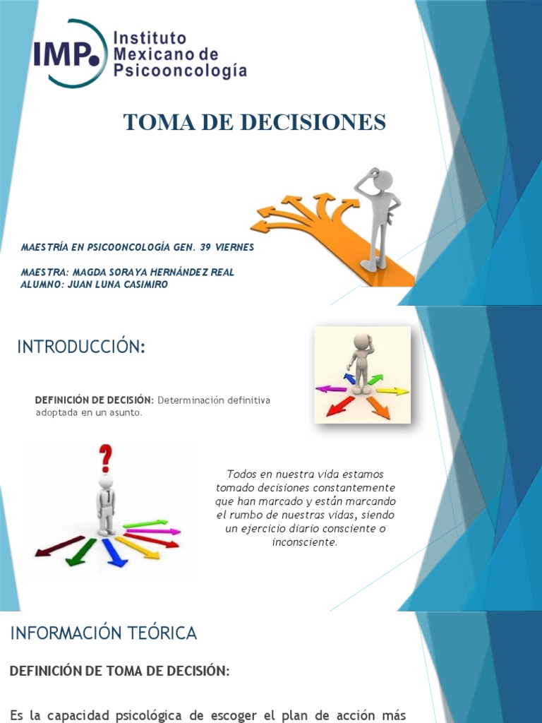 Toma de Decisiones | PDF | Toma de decisiones | Ciencias del comportamiento