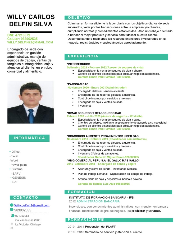 CV Willy 2022 | Descargar gratis PDF | Seguro | Dinero