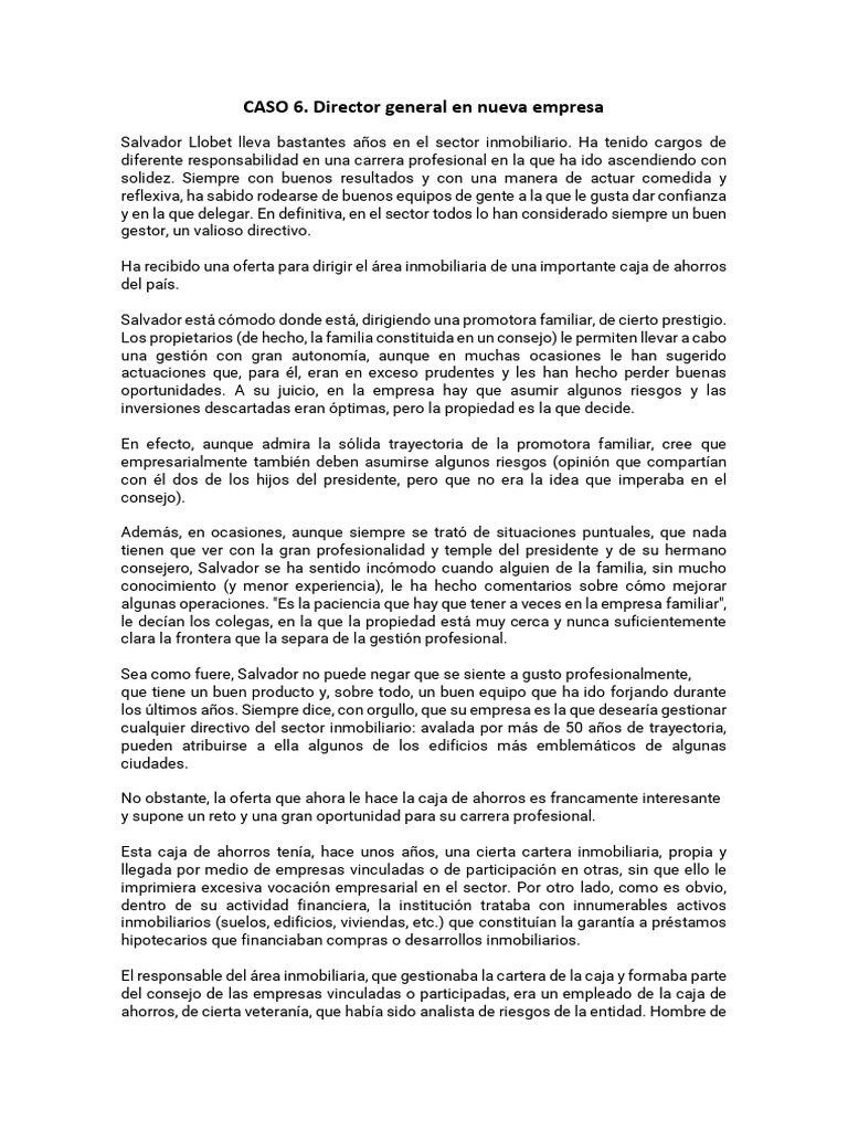 Caso 6 | PDF | Business