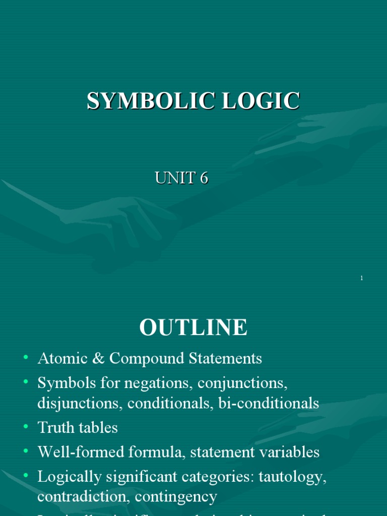 Unit 6 - Symbolic Logic | PDF | If And Only If | Contradiction