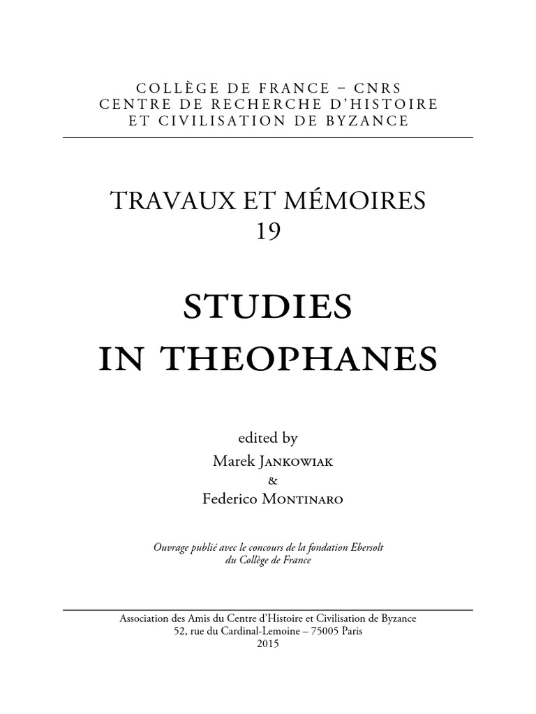 Stephanie Forrest - Theophanes' Byzantine Source For The Late 7th ...