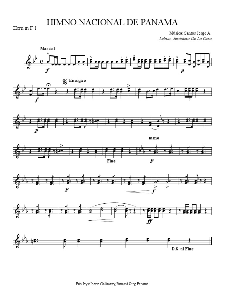 Himno Nacional de Panama | PDF