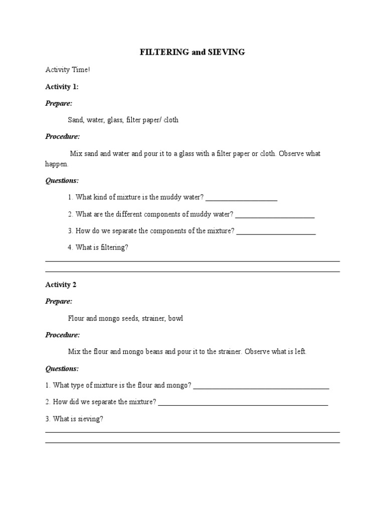 FILTERING and SIEVING | PDF | Career & Growth | Science & Mathematics