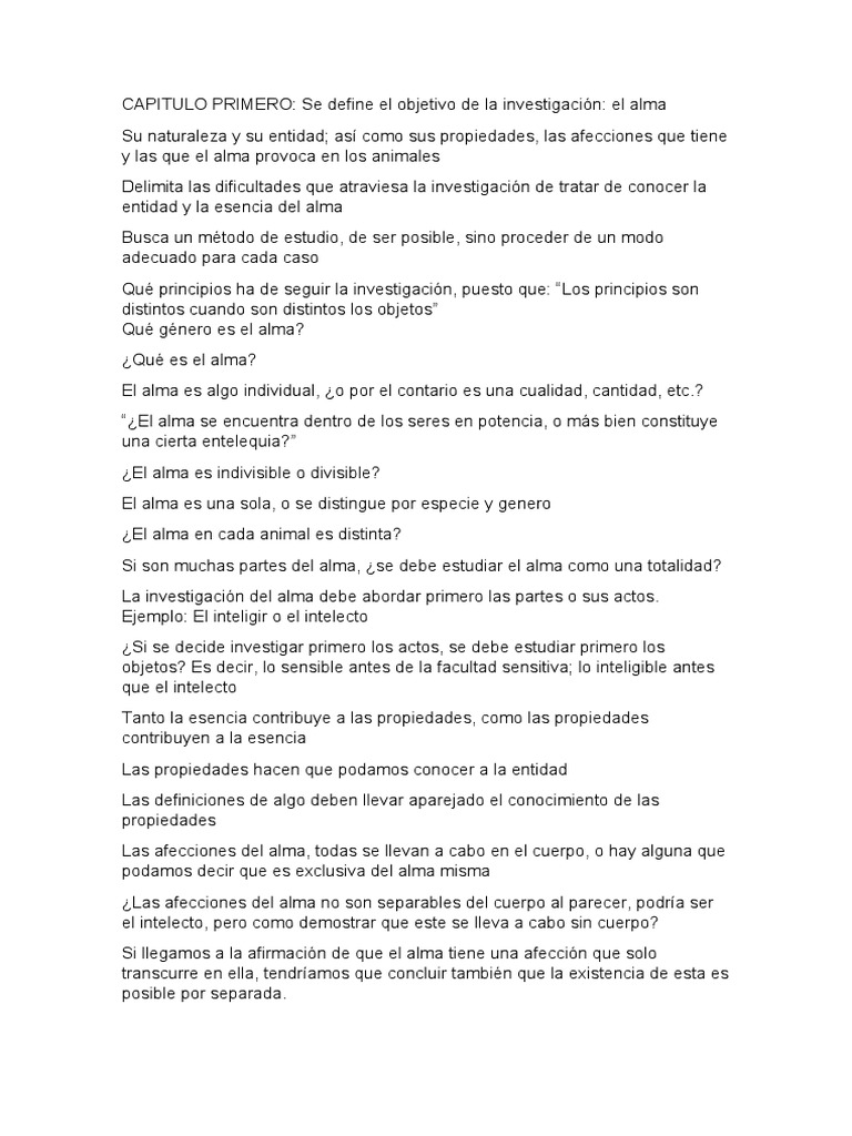 Definición y propiedades del alma | PDF | Alma | Aristóteles