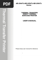XP-470B/ XP-450B/ XP-460B/ XP-DT425B Series: Direct Thermal Barcode Printer User'S Manual | PDF ...
